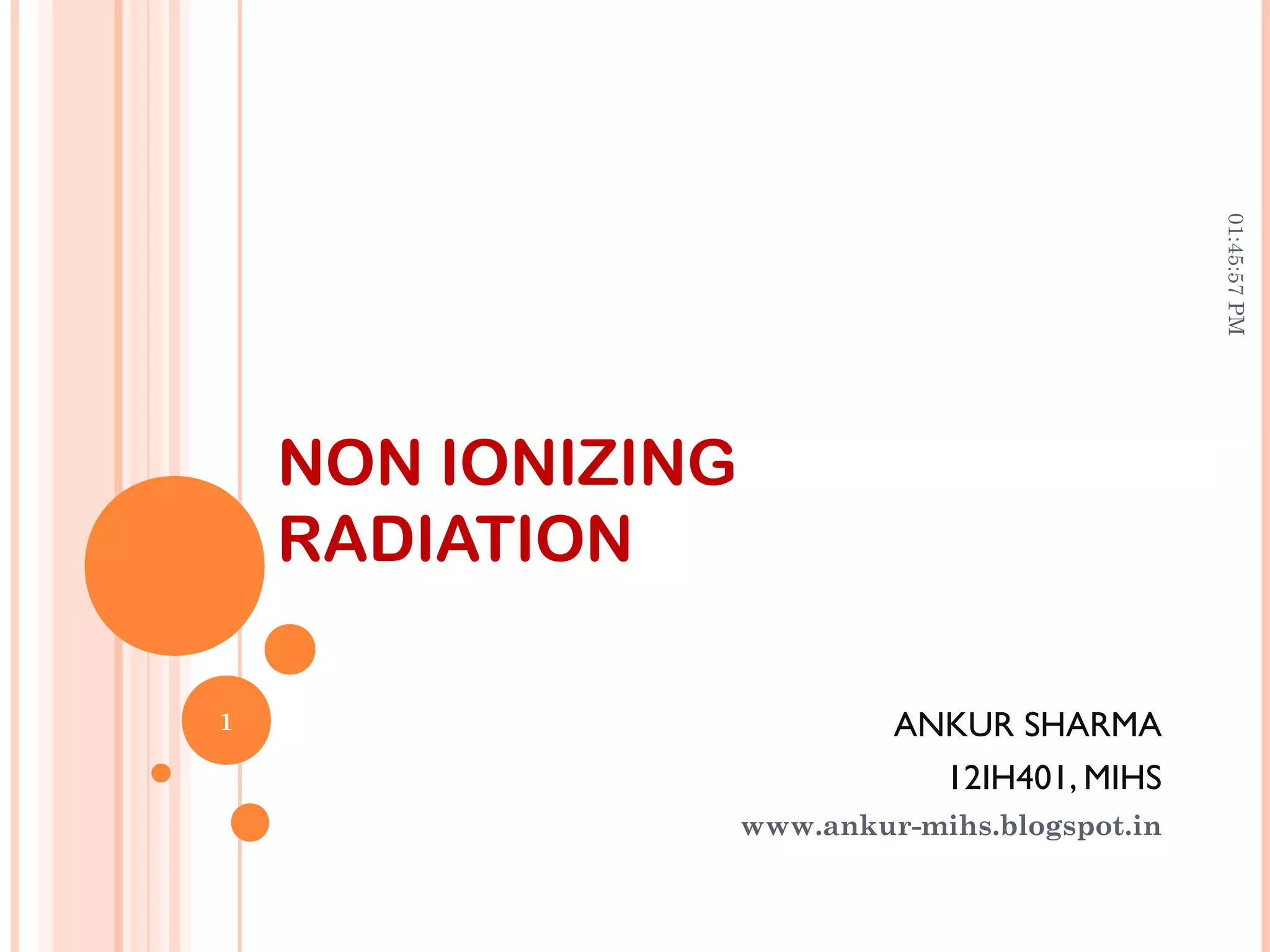 Non ionising radiation | PPT