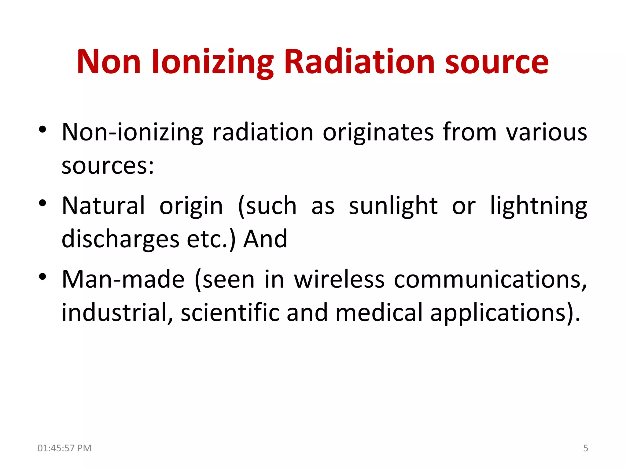 Non ionising radiation | PPT