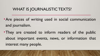 Non-journalistic and journalistic texts- last lesson.pptx