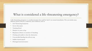 Non-Life-Threatening Emergency Room | Difference of ER Vs Urgent Care | PPT