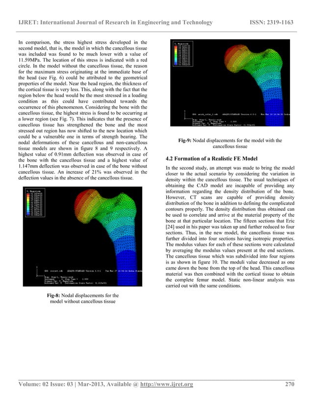 Non linear 3 d finite element analysis of the femur bone | PDF