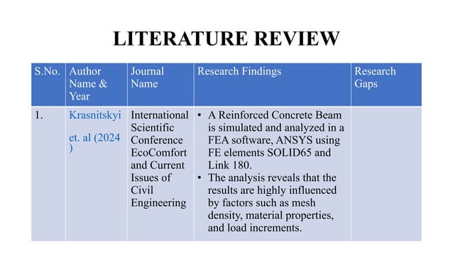 Non-Linear Finite Element Analysis of Reinforced Concrete Structural Components using ANSYS.pptx