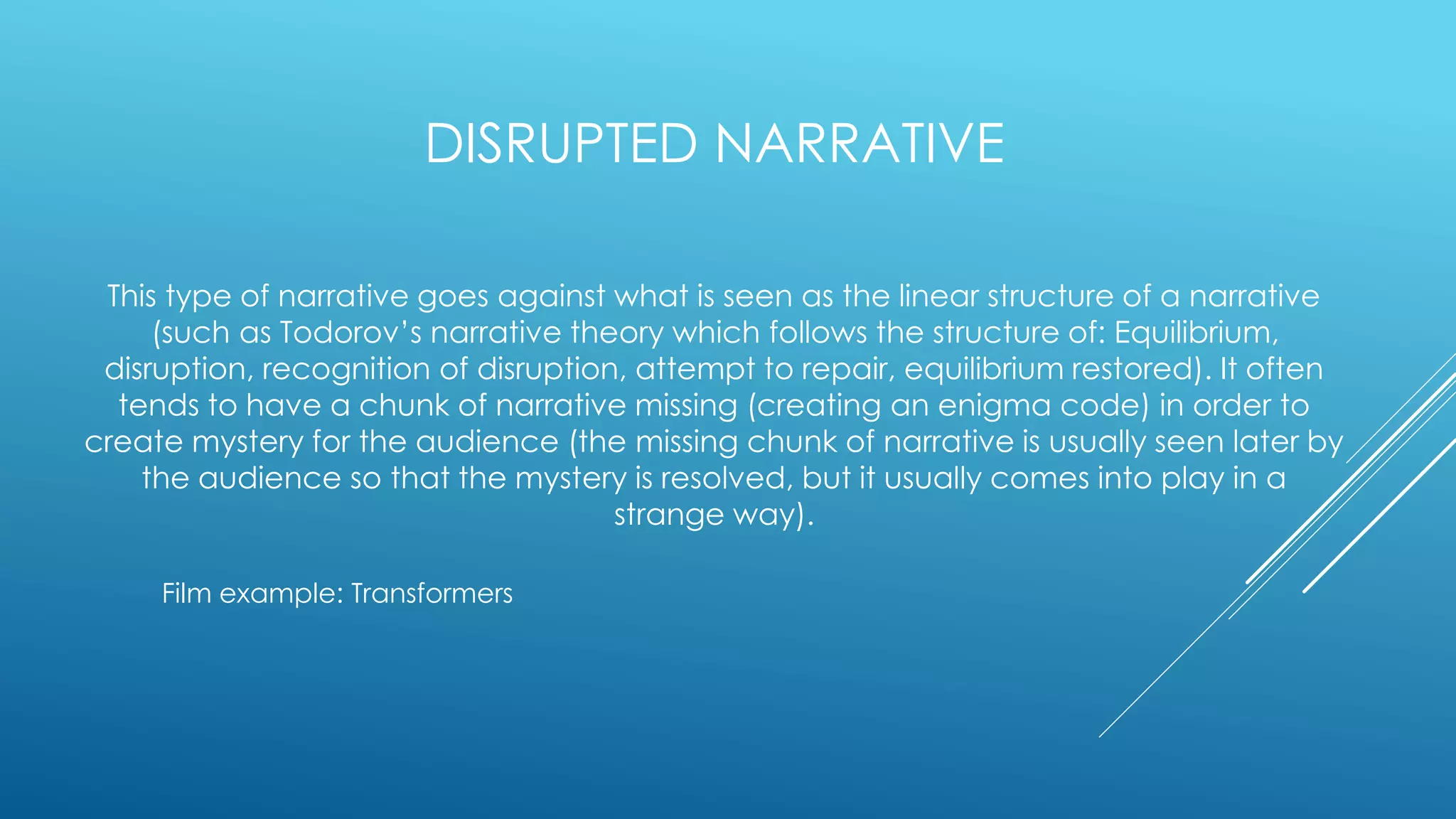 Non linear narratives | PPTX