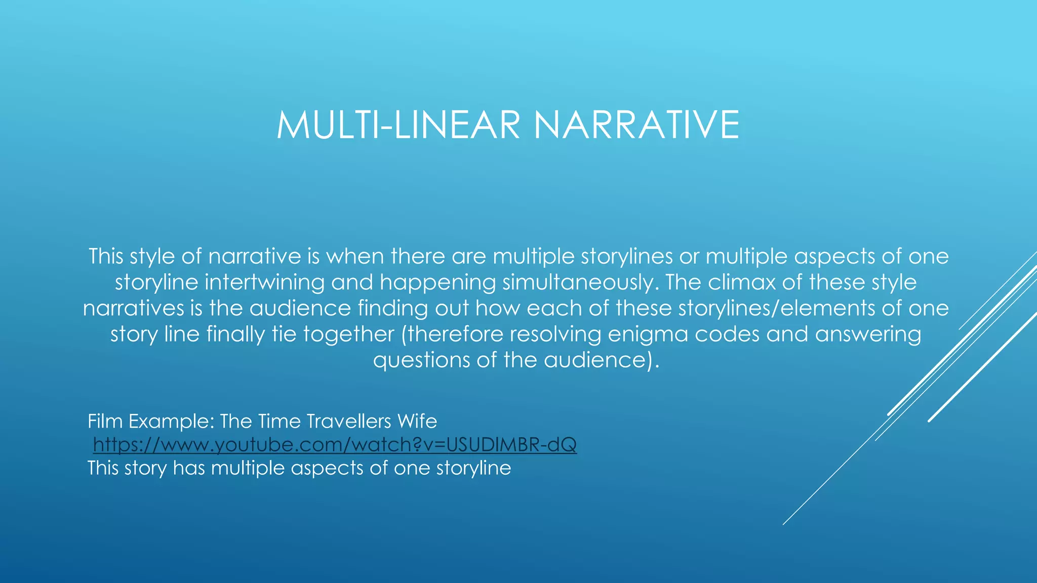 Non linear narratives | PPTX