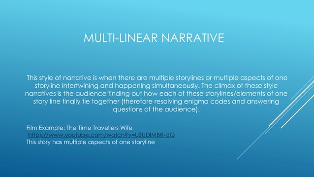 Non linear narratives | PPT