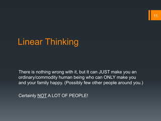 Non linear perspective - A different way to see the world and life! | PPT