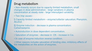Non linear pharmacokinetics | PPTX