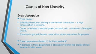 Non linear pharmacokinetics | PPTX