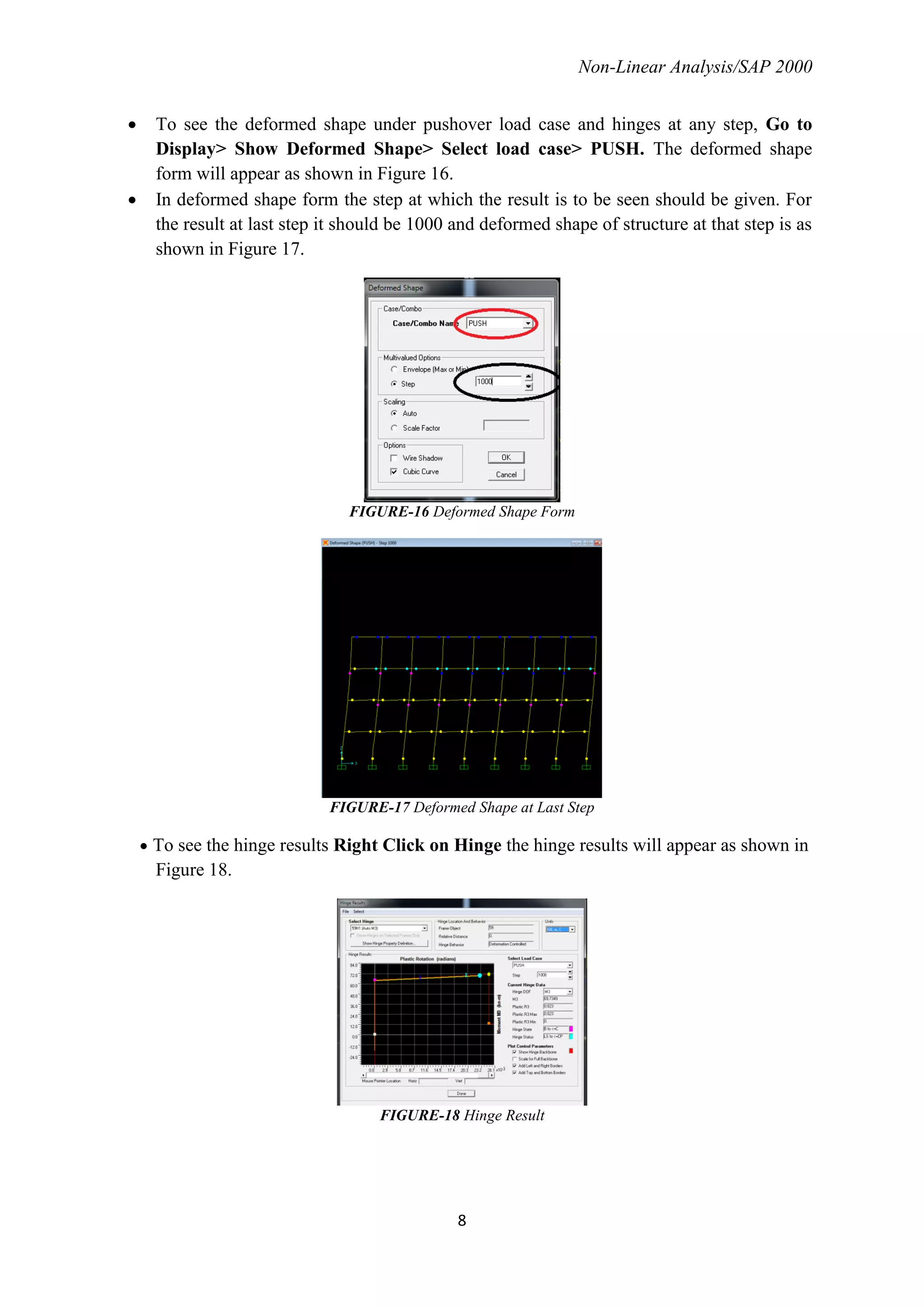 Non linear sttic analysis sap2000 | PDF