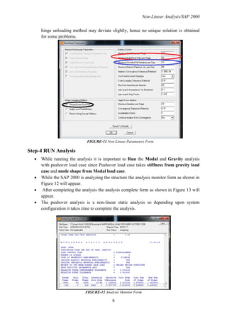Non linear sttic analysis sap2000 | PDF