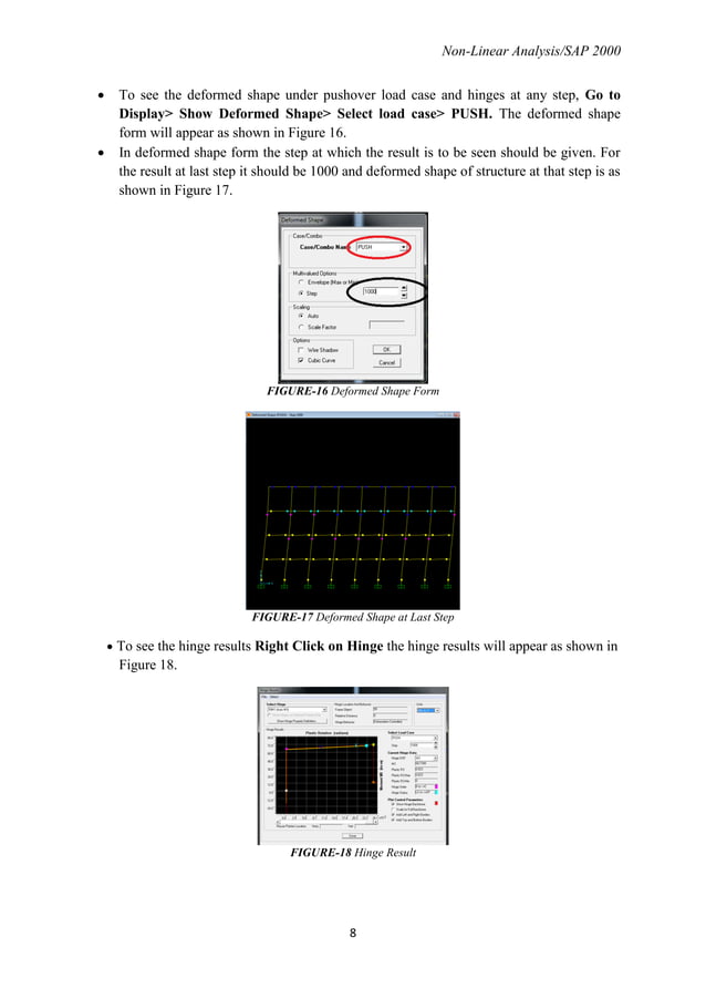 Non linear sttic analysis sap2000 | PDF