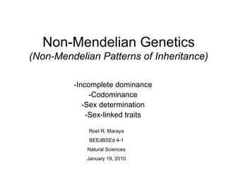 Non mendelian genetics | PPT