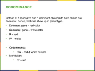 Non-Mendelian Genetics. Codominance, Incomplete Dominance, Sex-linked ...