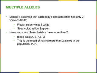 Non-Mendelian Genetics. Codominance, Incomplete Dominance, Sex-linked ...