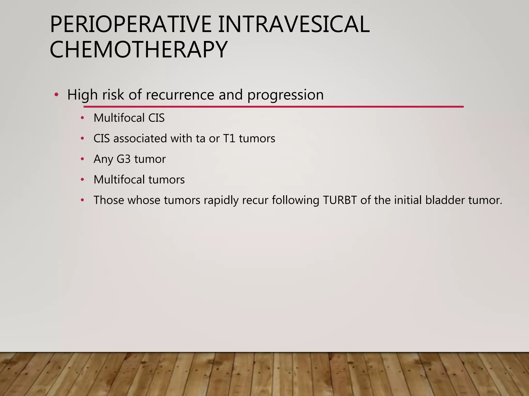Non muscle invasive bladder cancer | PPTX