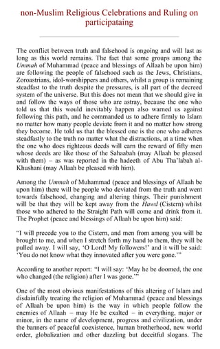 Non Muslim Celebrations Part 1 | PDF
