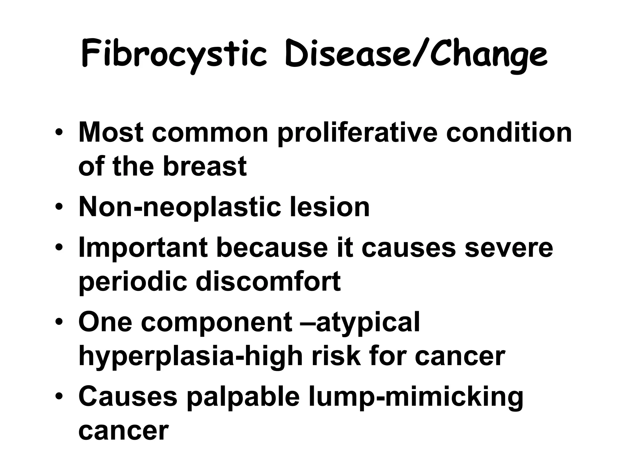 Non neoplastic lesions of breast dr. mangala 14-9-2016 | PPTX