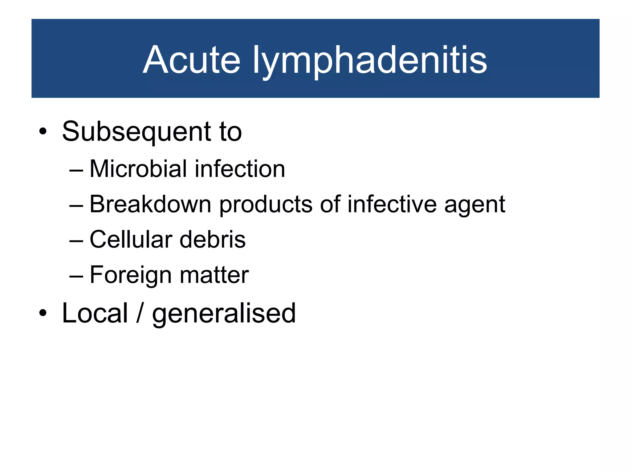 Non neoplastic lesions of lymph node | PPTX