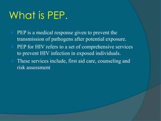 Non occupational post-exposure prophylaxis (n pep) for hiv | PDF ...
