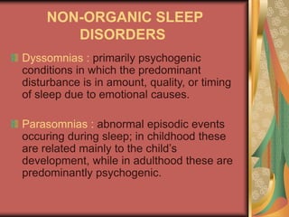 non-organic sleep disorder.ppt