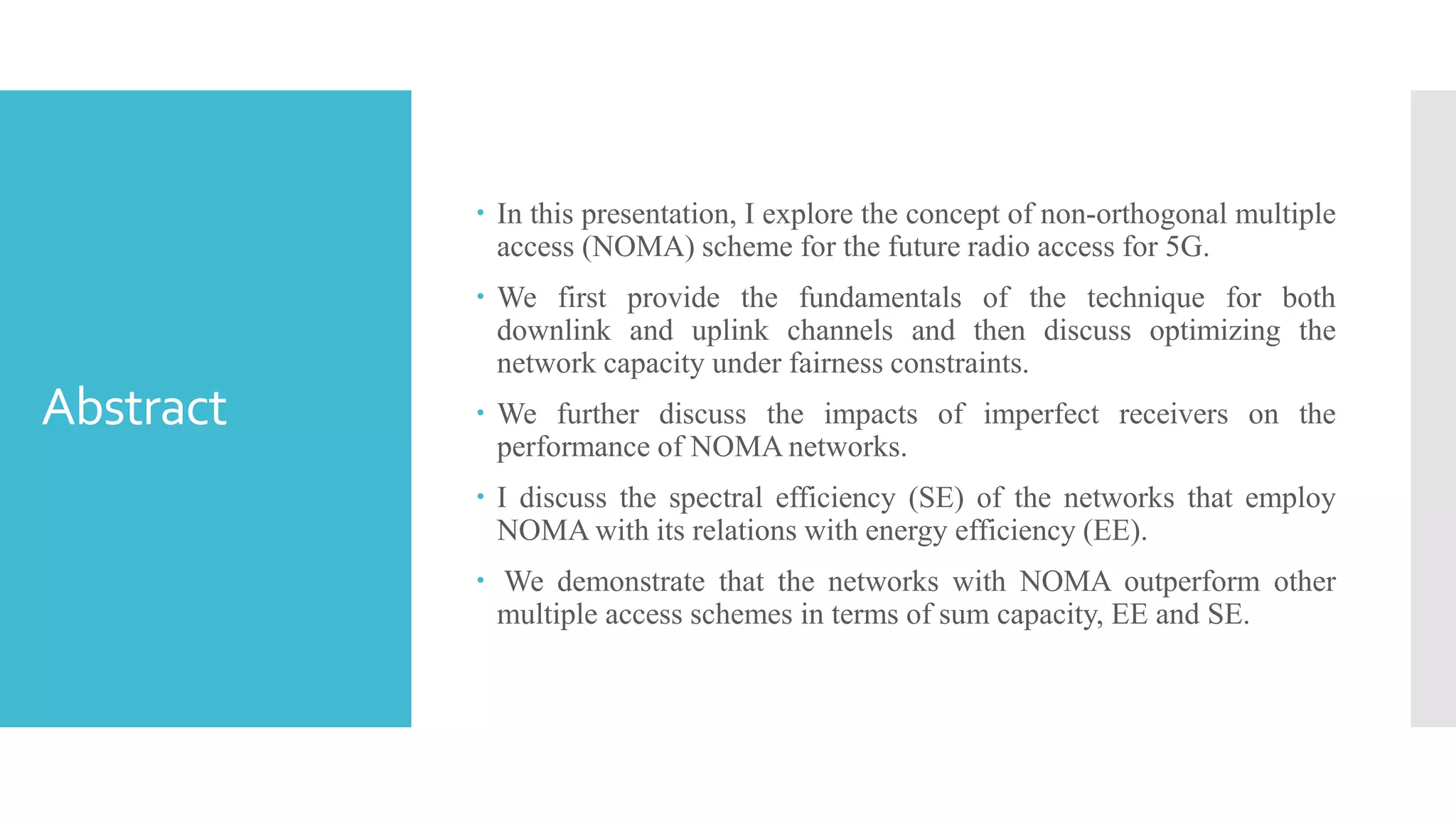 Non Orthogonal Multiple Access Pptx Computer Networking Computing
