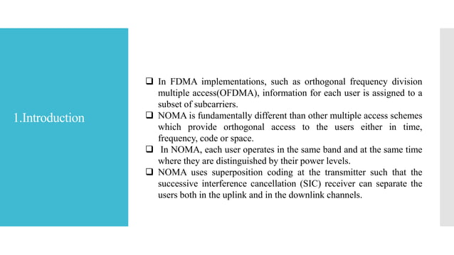 Non orthogonal multiple access | PPTX | Computer Networking | Computing