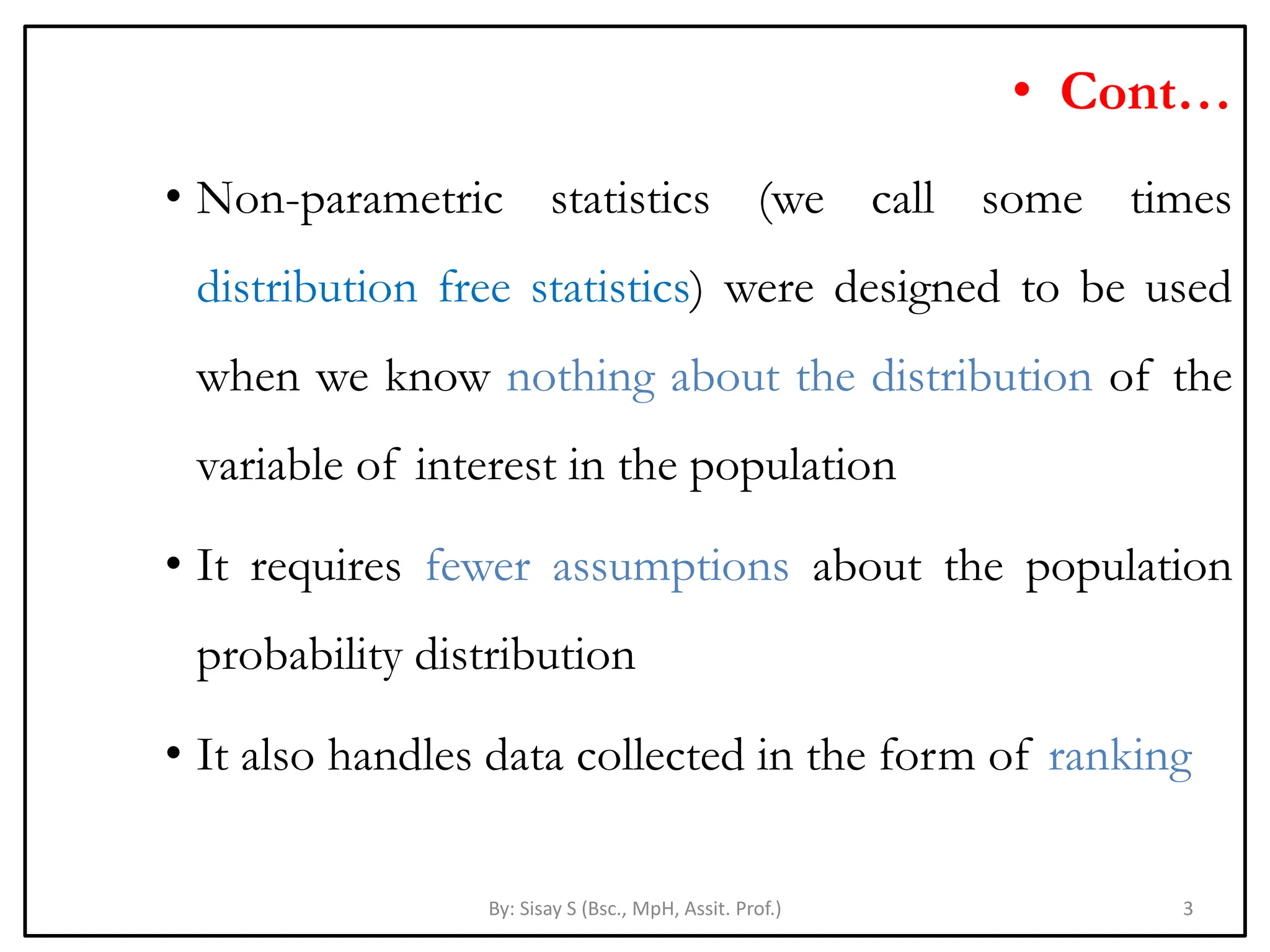 Non-parametric.pptx qualitative and quantity data | PPTX | Educational ...