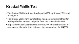 Kruskal Wallis Test in R | PPT