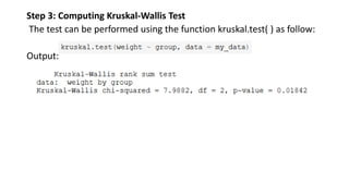 Kruskal Wallis Test in R | PPT
