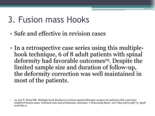 Non pedicular fixation techniques for the treatment of spine | PPTX