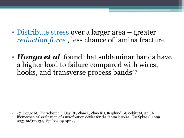 Non pedicular fixation techniques for the treatment of spine | PPT