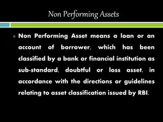 Non performing assets | PPTX