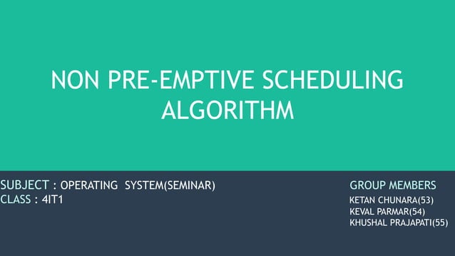 NON-PREEMPTIVE_SCHEDULING operating system | PPT