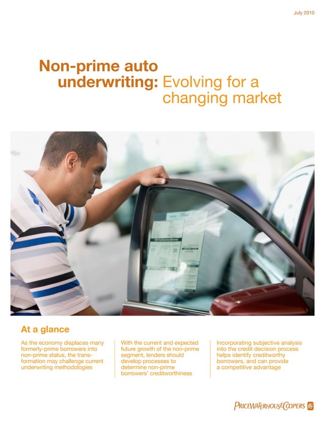 Non prime-auto-underwriting | PDF | Home Financing | Personal Debt