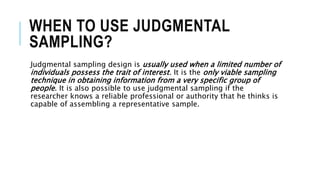Non Probabilistic Sampling | PPT