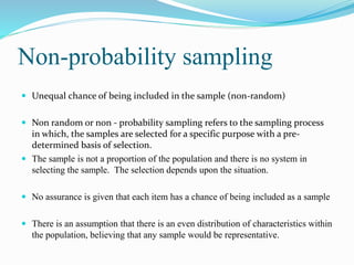 Non probability sampling | PPTX