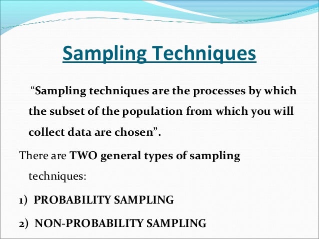 Non Probability Sampling
