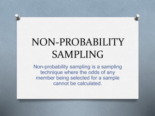 Non probability sampling | PPT