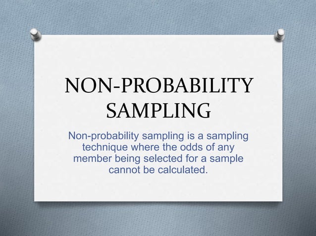 Non probability sampling | PPT