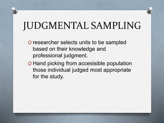 Non probability sampling | PPTX