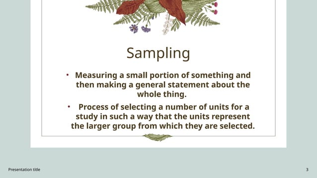 Non-probability sampling. Whats sampling | PPT