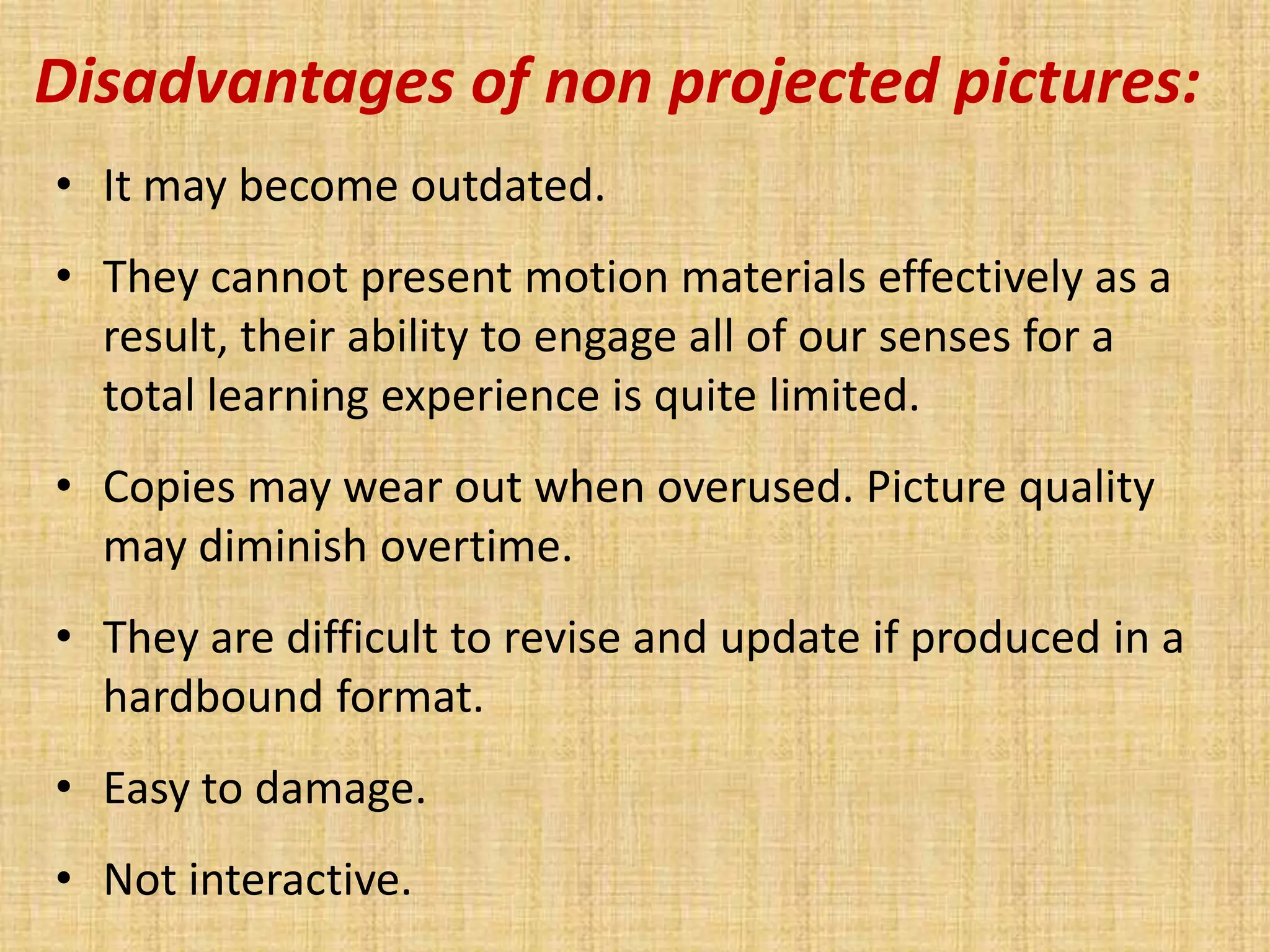 Non projected pictures | PPTX