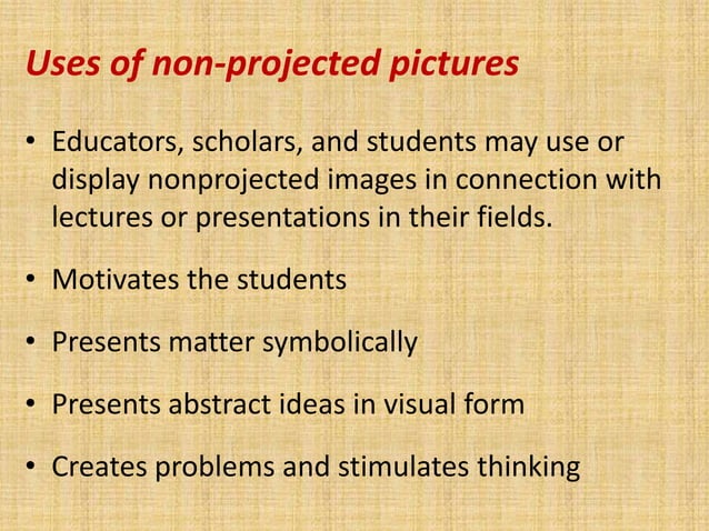 Non projected pictures | PPTX