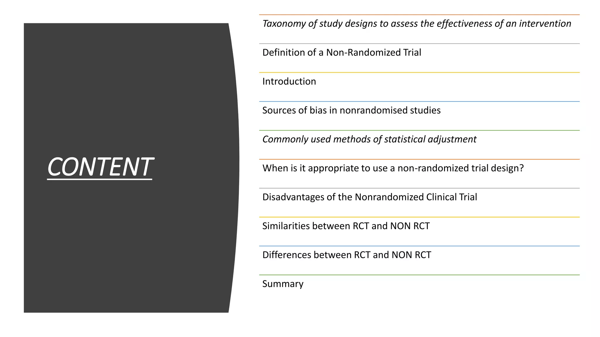 Non randomized controlled trial | PPTX