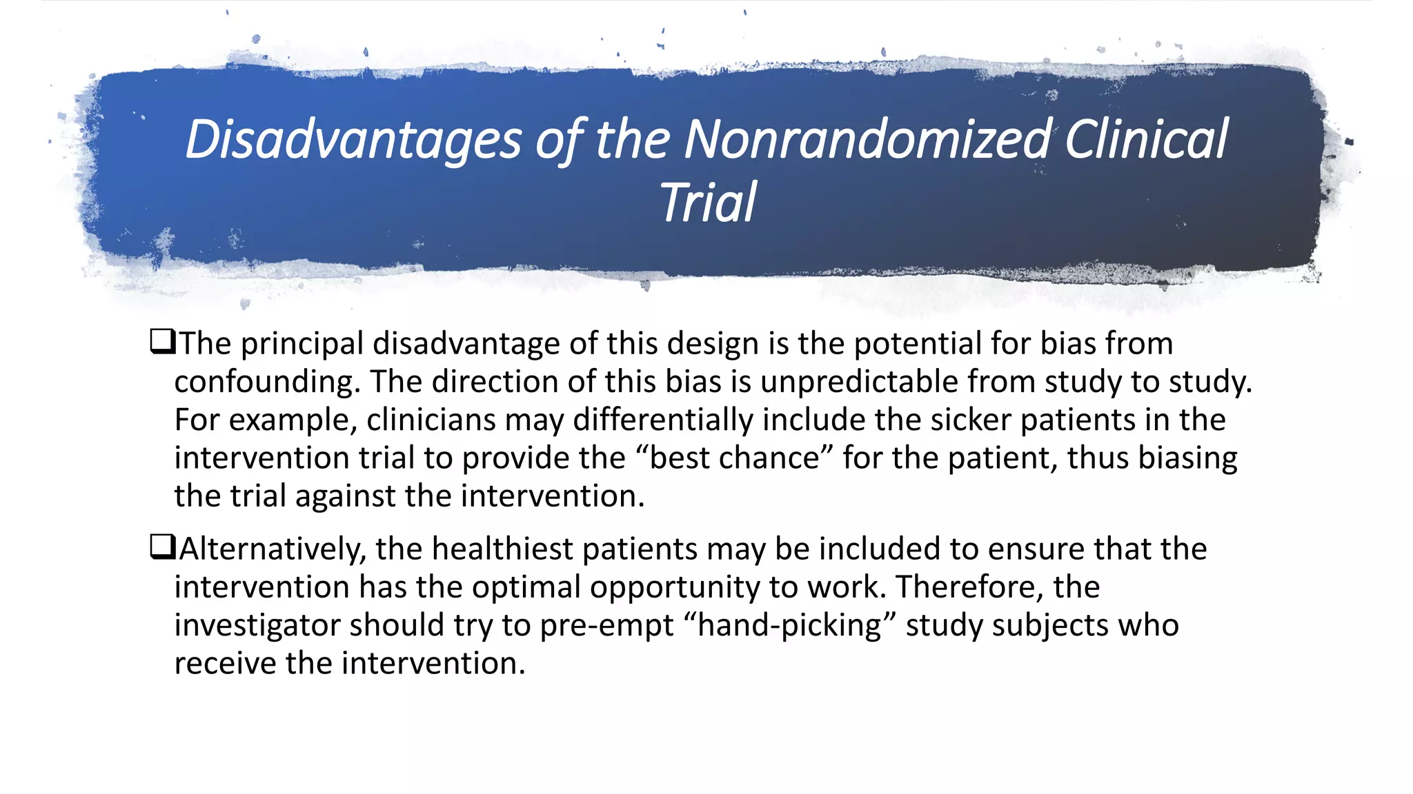 Non randomized controlled trial | PPTX