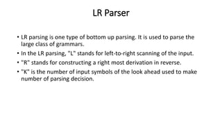 Non- Recursive Predictive Parsing.pptx | Programming Languages | Computing