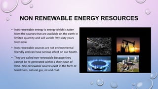 Non Renewable Resources Definition