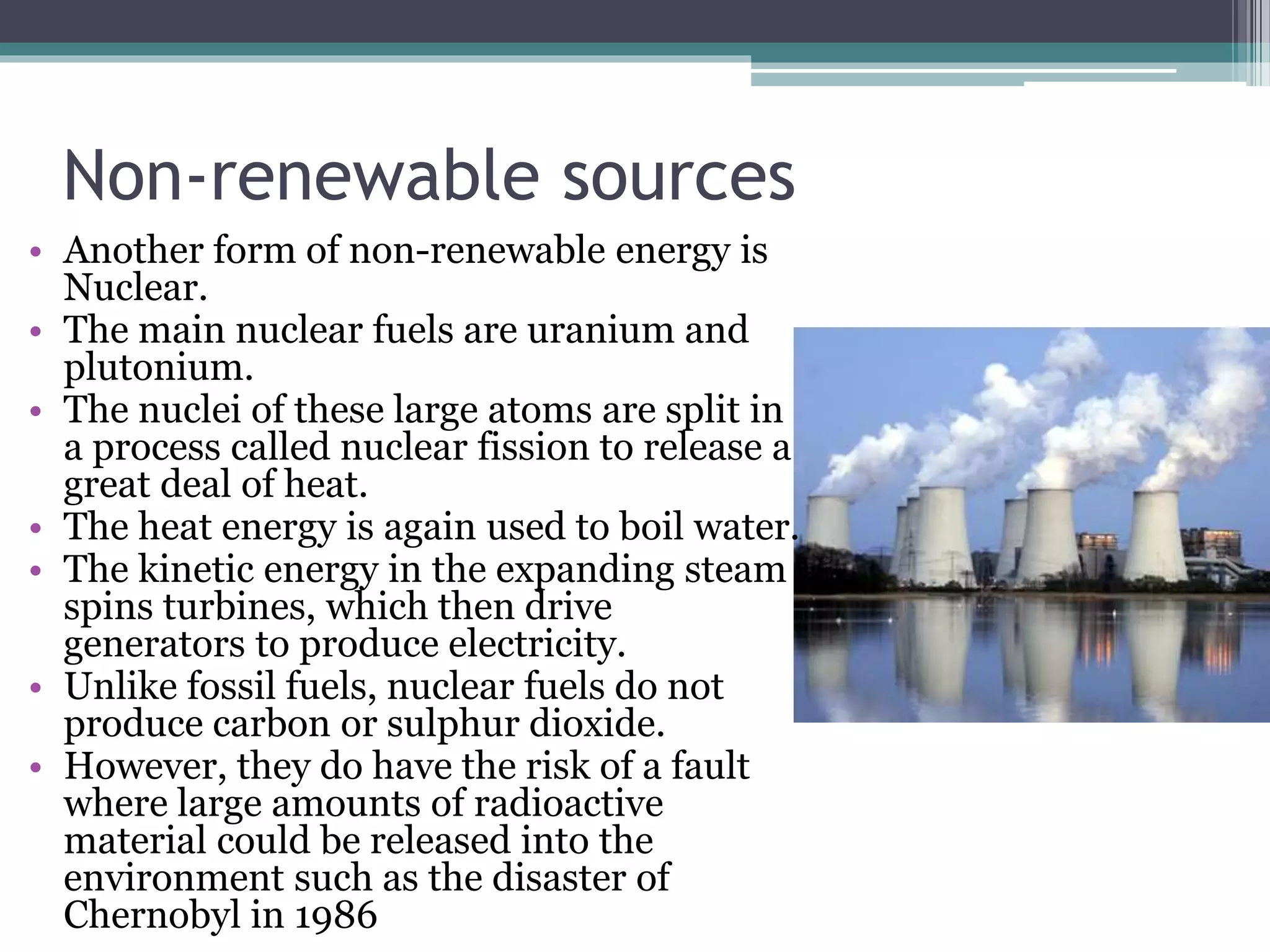 Non renewable sources of energy | PPTX | Environment | Science