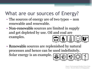 Non renewable sources of energy | PPTX
