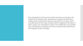 Non repudiation | PPTX